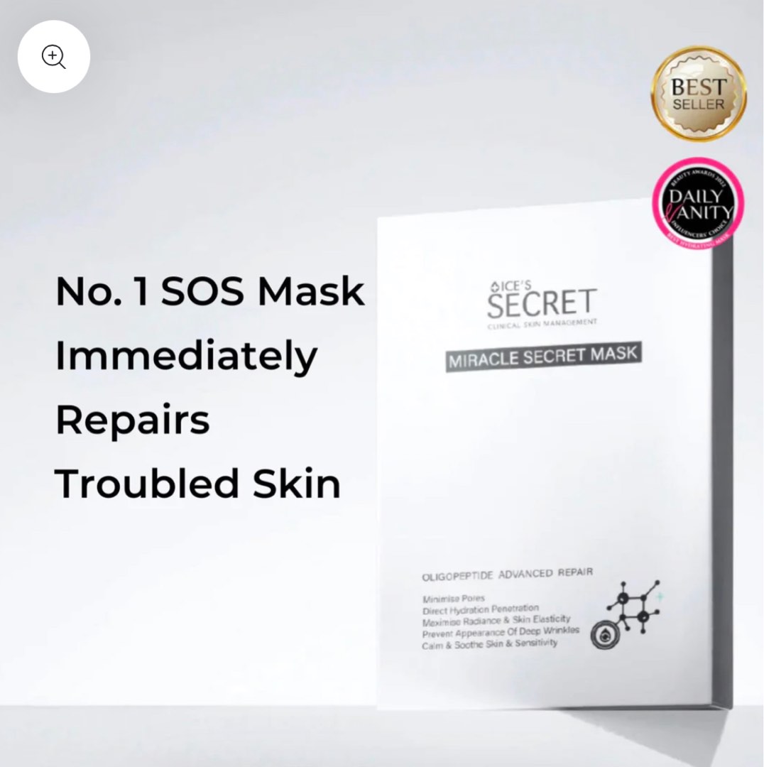 Ice Secret Miracle Secret Mask, Beauty & Personal Care, Face, Face Care ...