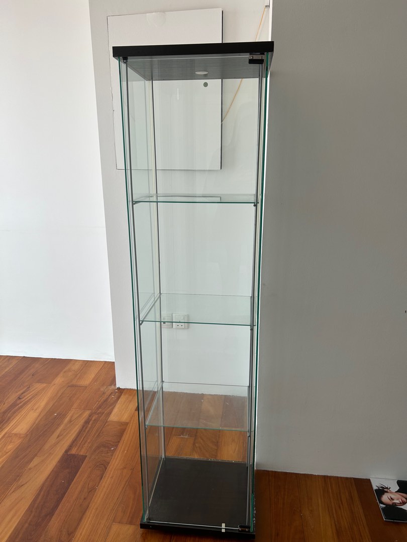 IKEA detolf glass cabinet, Furniture & Home Living, Furniture, Shelves ...