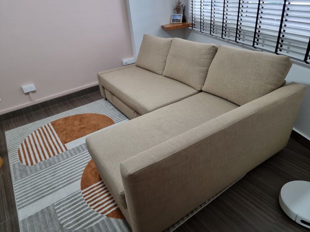 IKEA L Shape Sofa Bed, Furniture & Home Living, Furniture, Sofas on Carousell