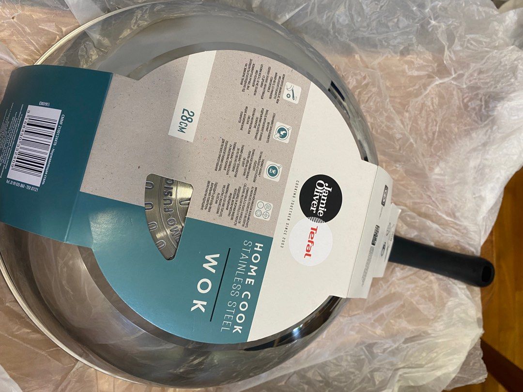 Jamie Oliver x Tefal 28cm Wok / Frypan, Furniture & Home Living ...