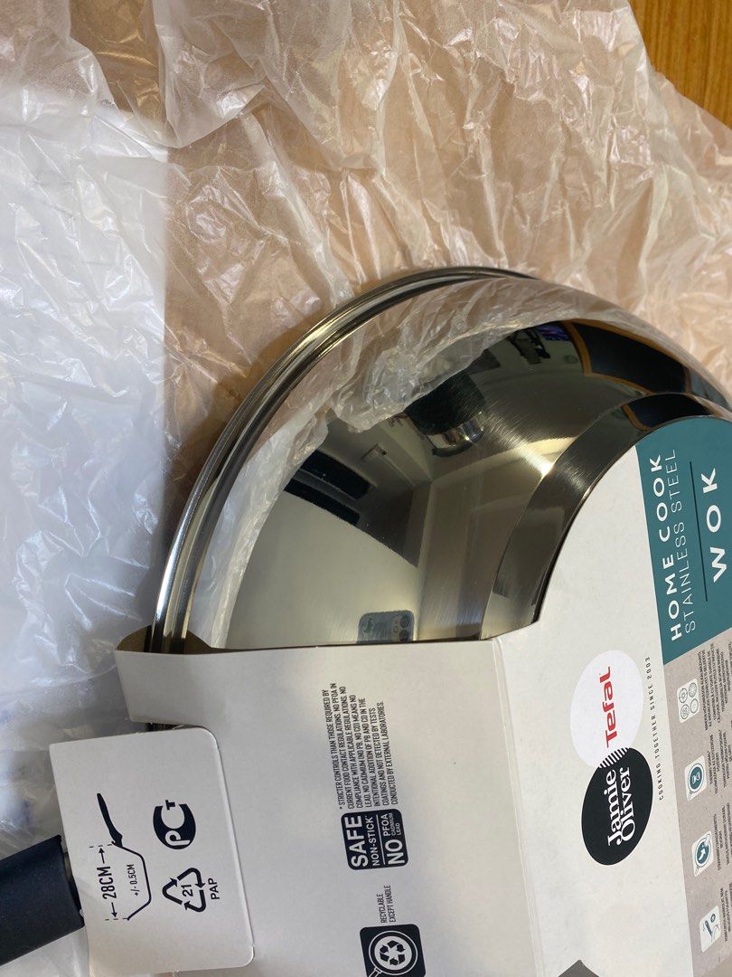 Jamie Oliver x Tefal 28cm Wok / Frypan, Furniture & Home Living ...