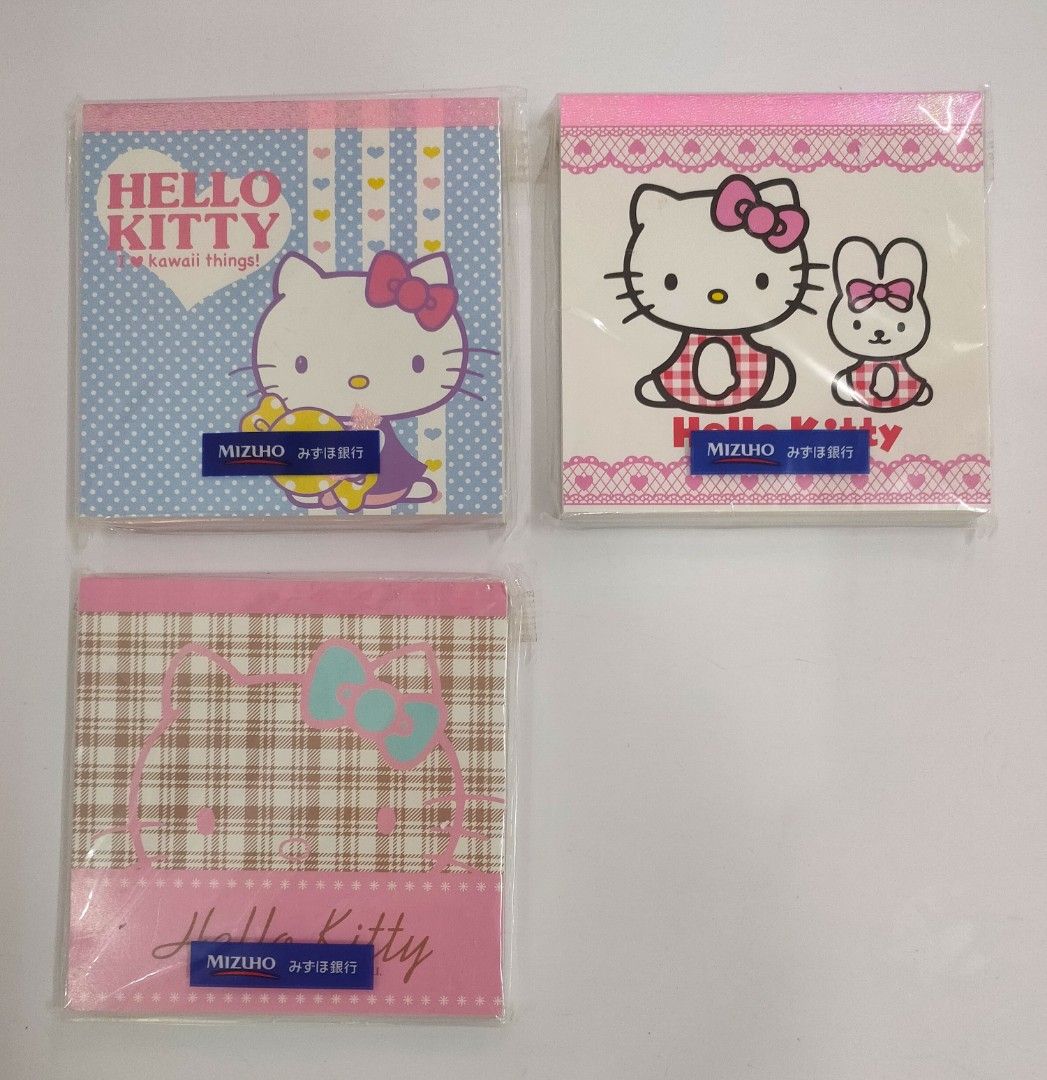 Japan Mizuho X Sanrio Hello Kitty Memo pads, Hobbies & Toys, Stationery ...