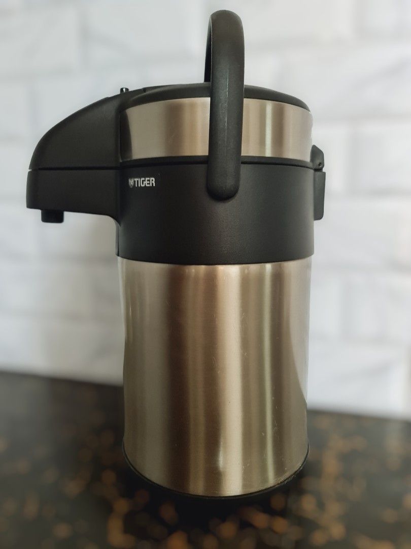 Japan TIGER tabletop Stainless Steel Airpot 3L, Furniture & Home Living ...