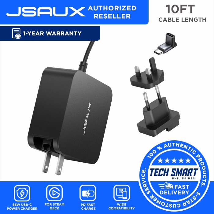JSAUX USB-C PD Foldable Charger for Steam Deck / ROG Ally CH6504 ...