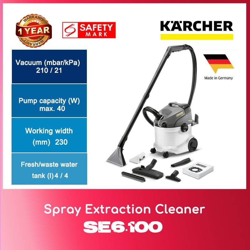 Karcher SE6.100 Spray Extraxtion Cleaner WITH 1 YEAR WARRANTY, TV ...