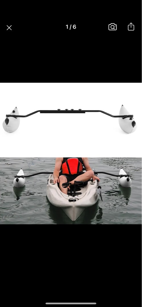 Kayak PVC Inflatable Outrigger Float with Sidekick Arms Rod Kayak Boat ...