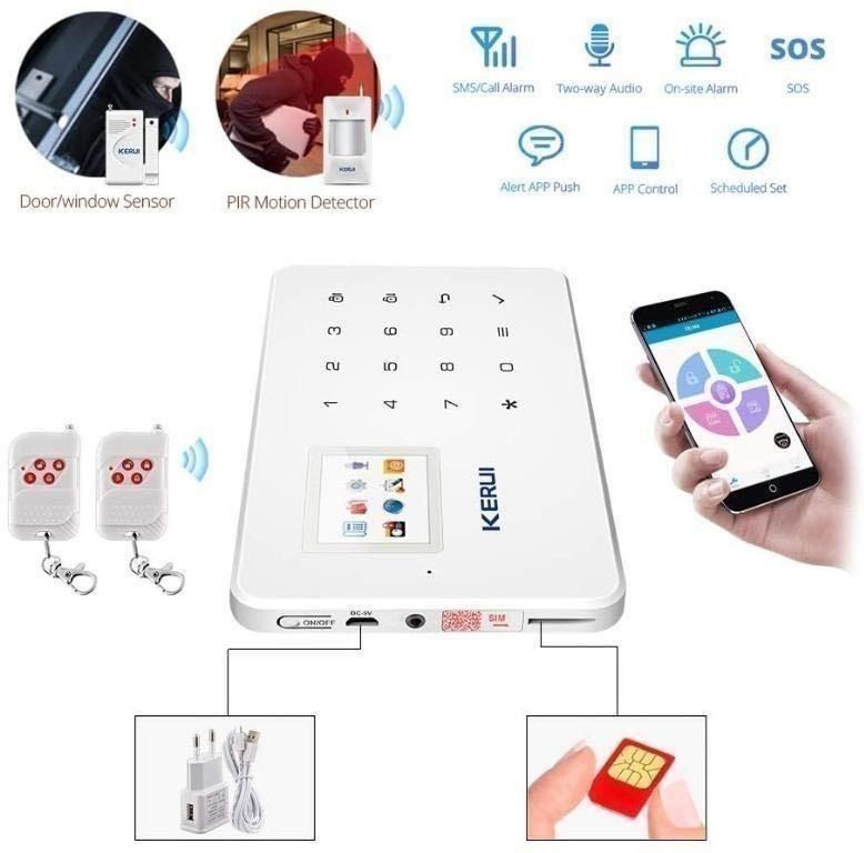 KERUI G18 Business GSM Wireless Burglar Alarm Auto Dial External Siren ...