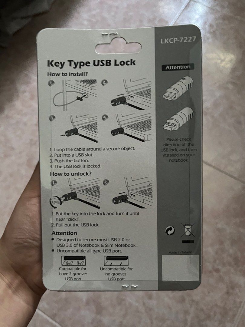 Key type USB lock, Computers & Tech, Parts & Accessories, Other ...