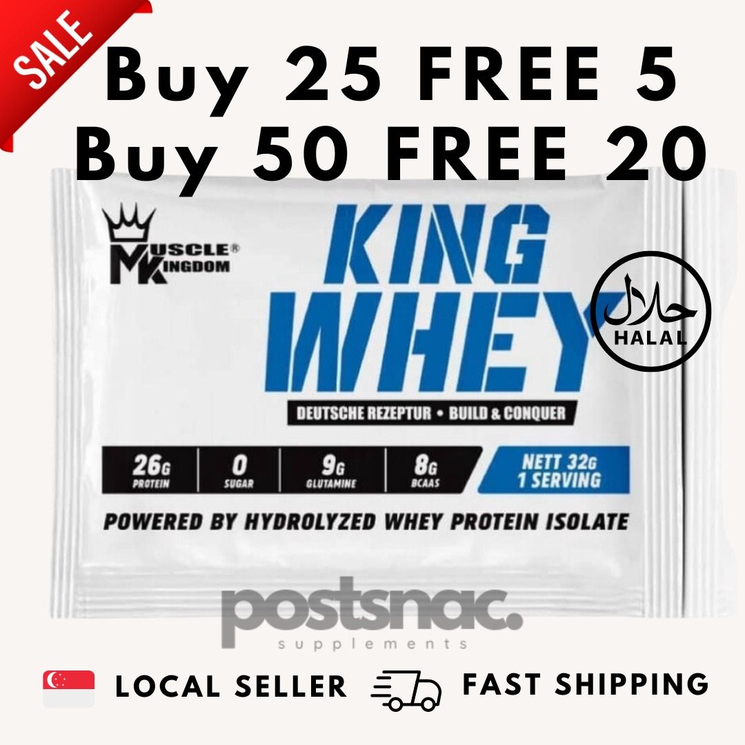 King Whey Protein Isolate Travel Pack [32G per SACHET] [Chocolate ...