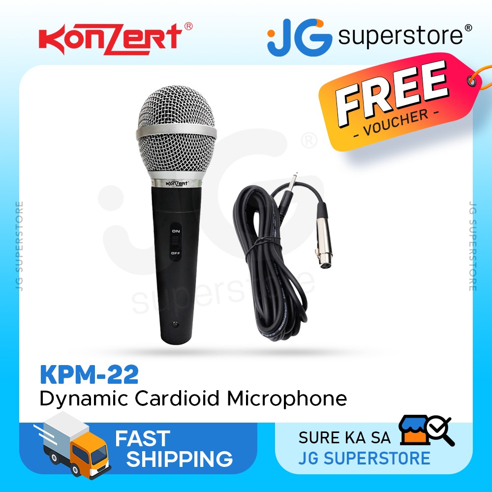 Konzert KPM-22 Dynamic Capsule Cardioid High Performance Wired Microphone with 4-Meter PL Jack ...