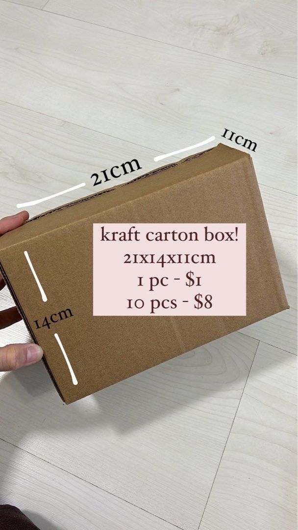 kraft carton box, Hobbies & Toys, Stationery & Craft, Craft Supplies ...