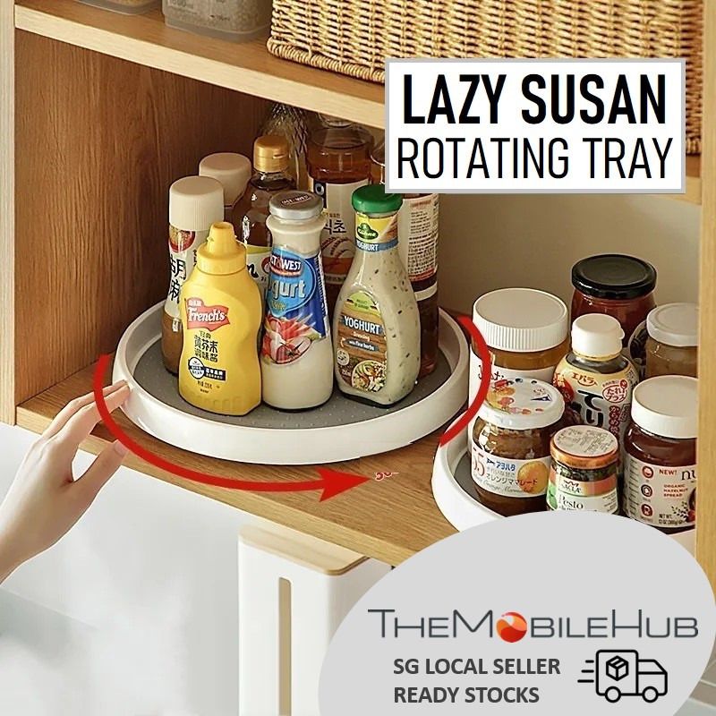 Lazy Susan Rotating Tray for Condiments and Seasoning 360 degree ...