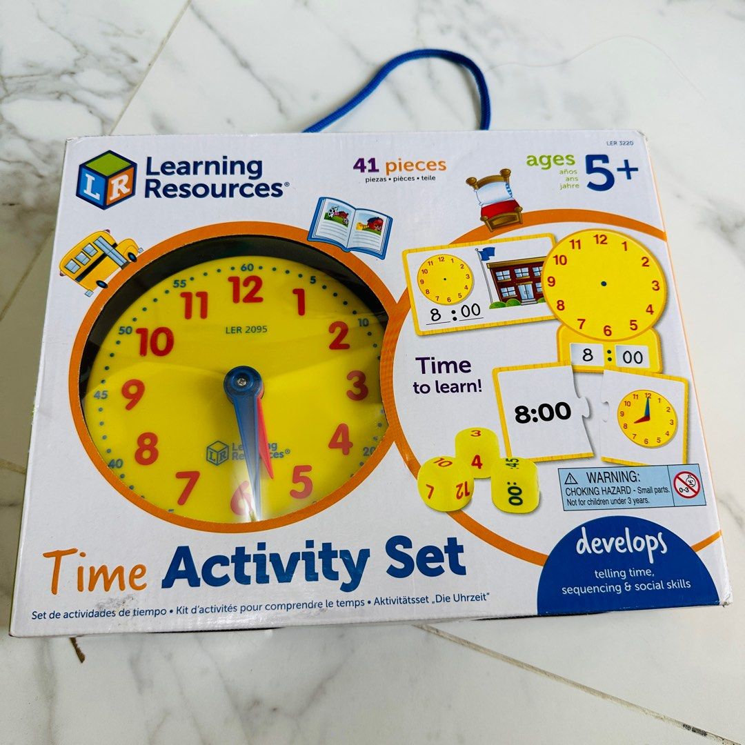 Learning Resources Time Activity Set, 興趣及遊戲, 玩具 & 遊戲類 - Carousell