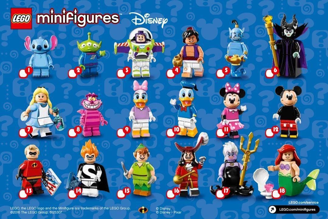 Lego 71012 Disney Series 1 (Full Box Of 60 Minifigure Packs), 興趣及遊戲, 玩具 ...