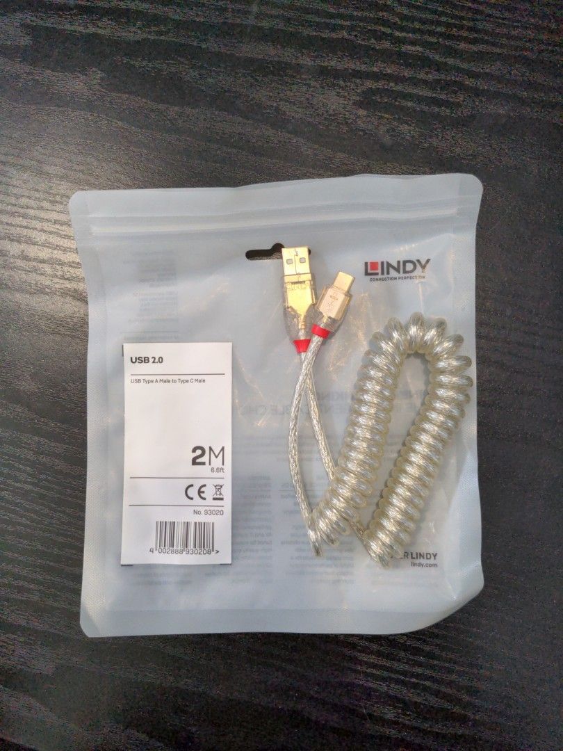 Lindy USB 2.0 Type A to C Coiled Cable, Computers & Tech, Parts ...
