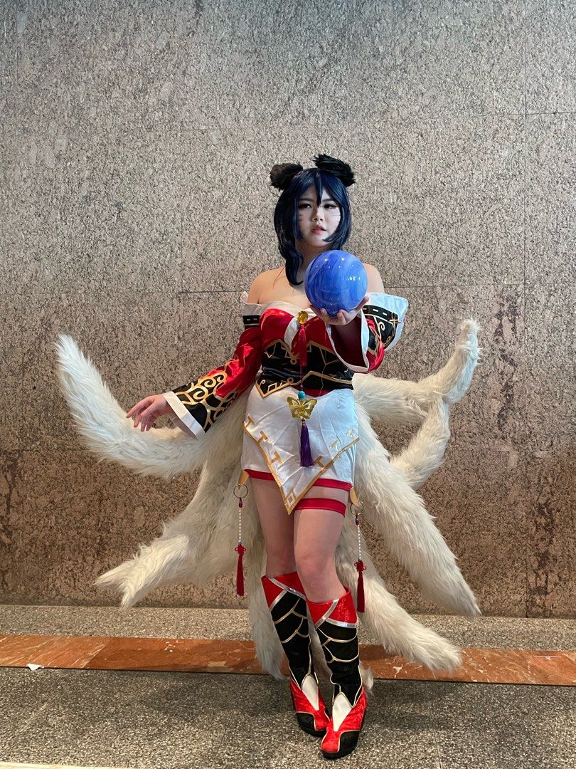 LOL Ahri COS 阿狸 英雄聯盟 (League of Legends Cosplay) 大全套, 女裝, 連身裙 & 套裝, 套裝 - Carousell