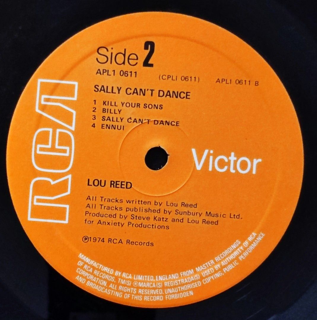 Lou Reed - Sally Can't Dance[LP], Hobbies & Toys, Music & Media, Vinyls on Carousell