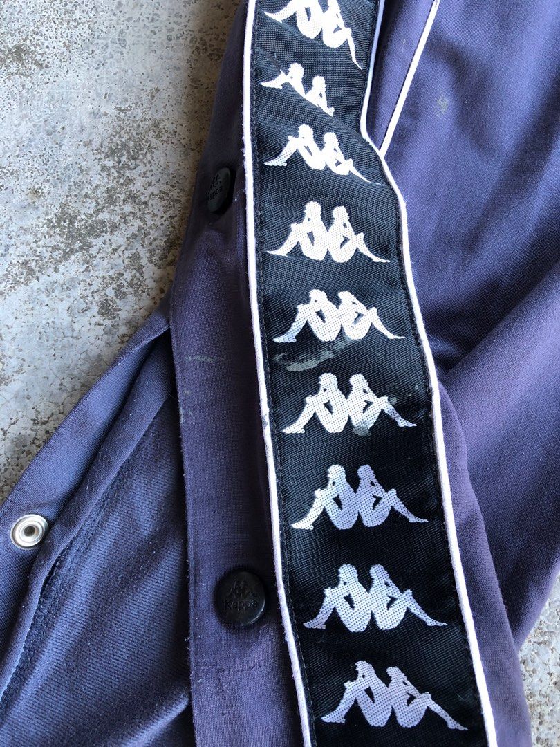 (L) KAPPA poppers Side tape pants, Men's Fashion, Bottoms, Joggers on ...
