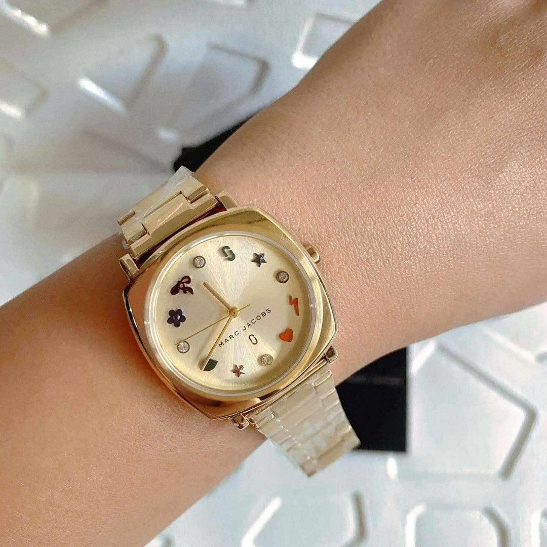 Marc Jacobs Mandy Gold, Women's Fashion, Watches & Accessories, Watches ...