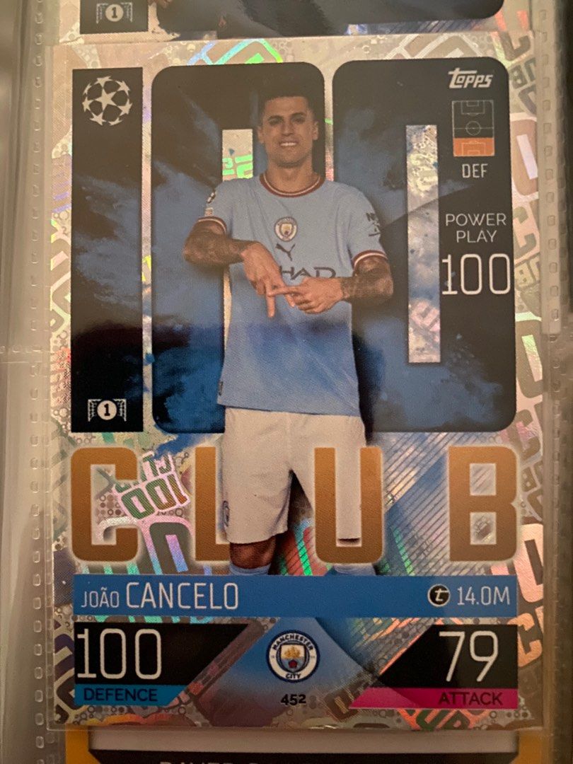 Match Attax 100 club Joao Cancelo, Hobbies & Toys, Toys & Games on ...
