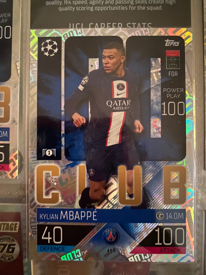 Match Attax 100 Club KYLIAN Mbappe, Hobbies & Toys, Toys & Games on ...