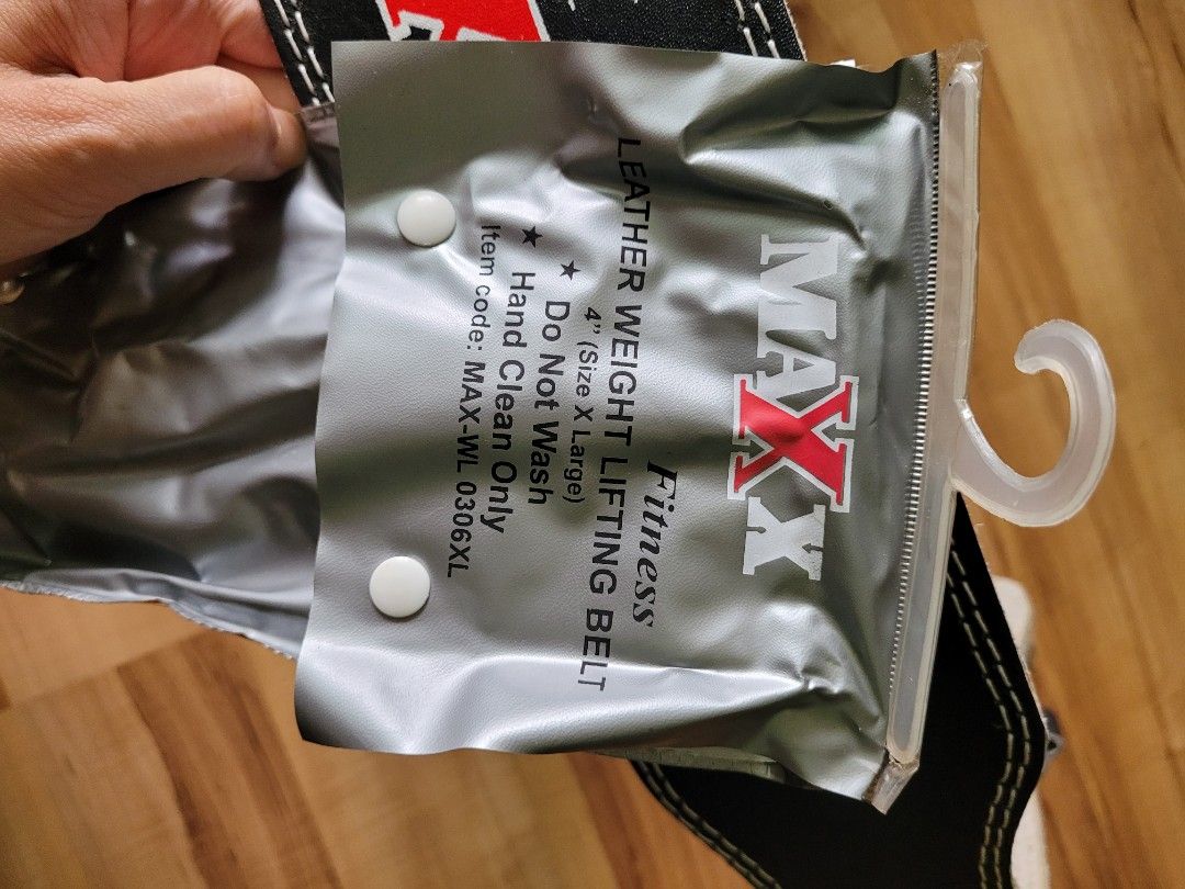 Maxx Fitness Leather Weight Lifting Belt, Sports Equipment, Exercise & Fitness, Toning ...