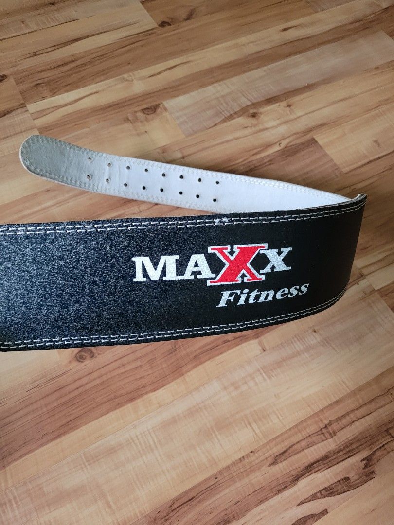 Maxx Fitness Leather Weight Lifting Belt, Sports Equipment, Exercise & Fitness, Toning ...