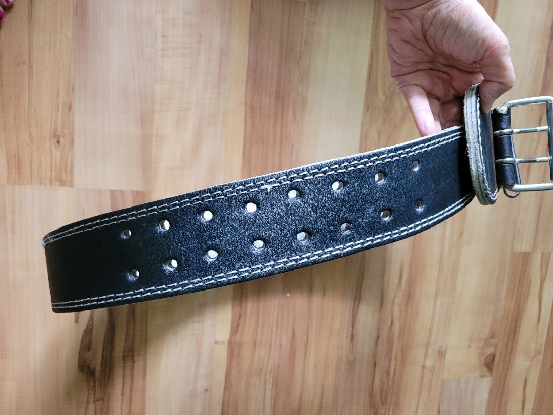 Maxx Fitness Leather Weight Lifting Belt, Sports Equipment, Exercise & Fitness, Toning ...