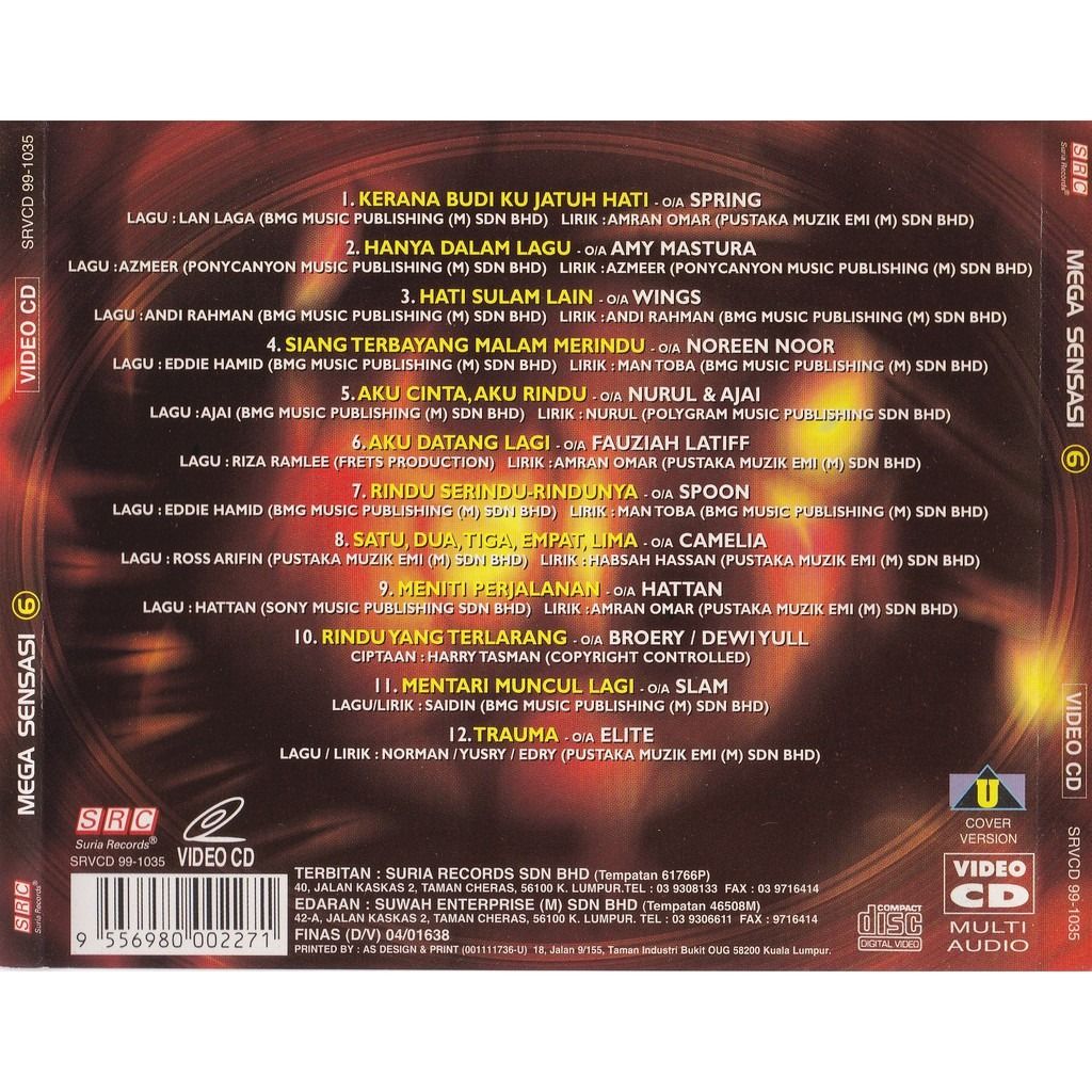 Mega Sensasi Vol.6 VCD Multi Audio Original New And Sealed, Hobbies & Toys, Music & Media, CDs ...