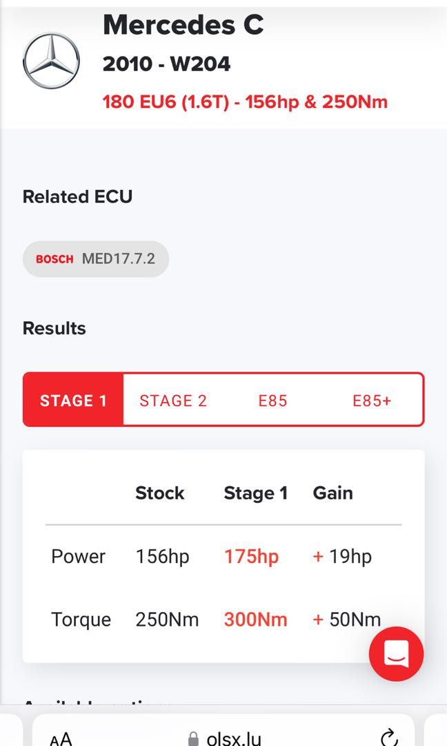 Mercedes C180 W204 stage 1 tuning, Car Accessories, Car Workshops ...