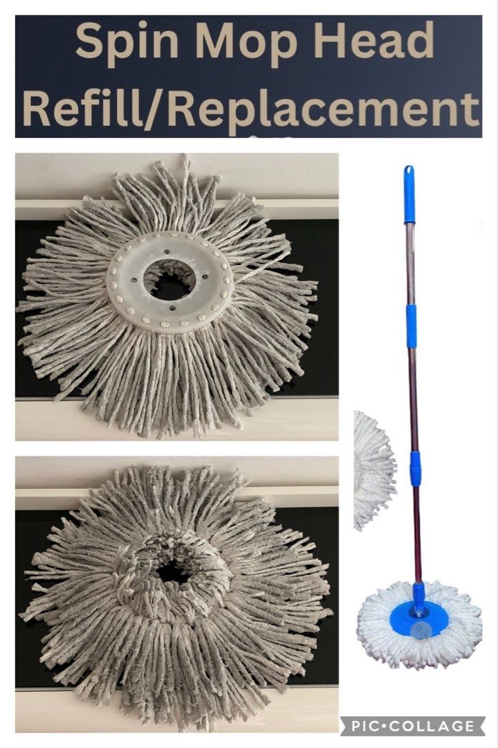 Micro-fiber Spin Mop Head Refill Replacement (Compatible for 360 Degree ...