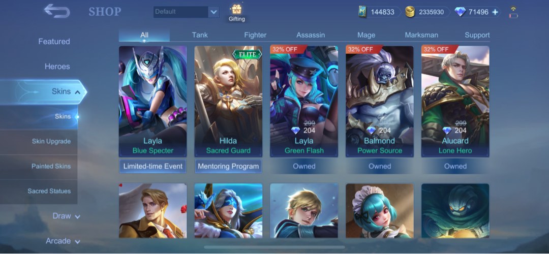 Mlbb Skins Via Gifting, Video Gaming, Gaming Accessories, In-Game ...