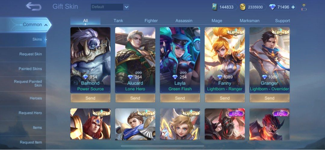 Mlbb Skins Via Gifting, Video Gaming, Gaming Accessories, In-Game ...