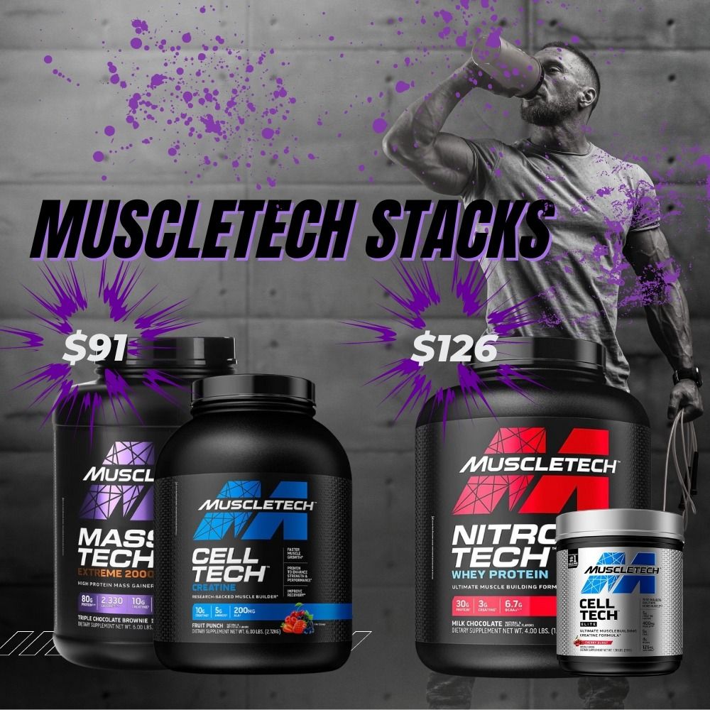 MuscleTech Mass Tech Extreme 2000 Stack!, Health & Nutrition, Health ...