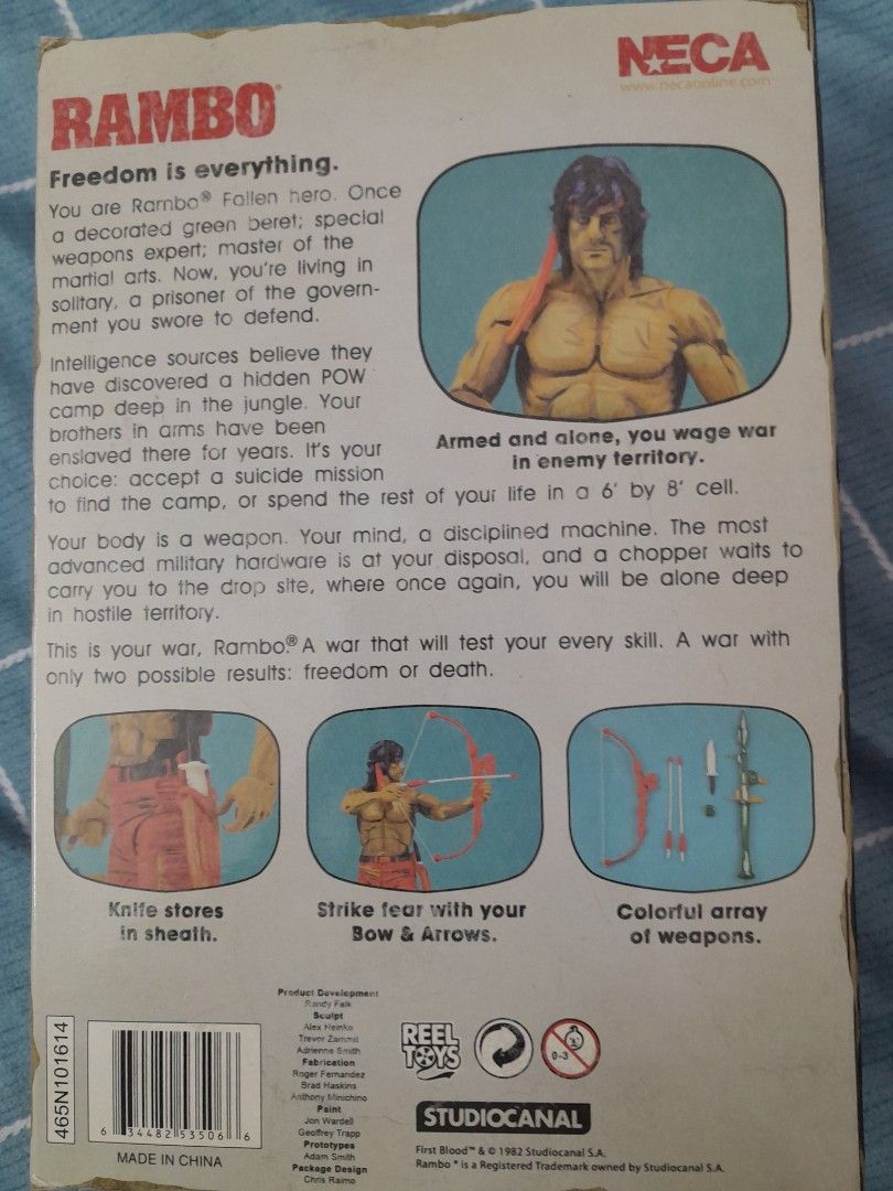 Neca rambo 7'inch repaint, Hobbies & Toys, Toys & Games on Carousell