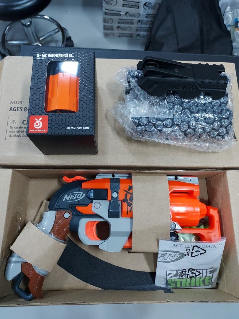 Nerf Hammershot with Otac upgrade kit, Hobbies & Toys, Toys & Games on ...