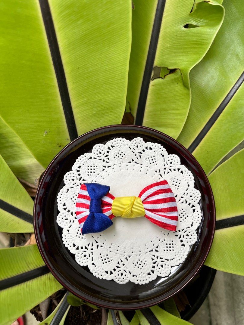 (New) Handcrafted Merdeka bow, Babies & Kids, Babies & Kids Fashion on ...