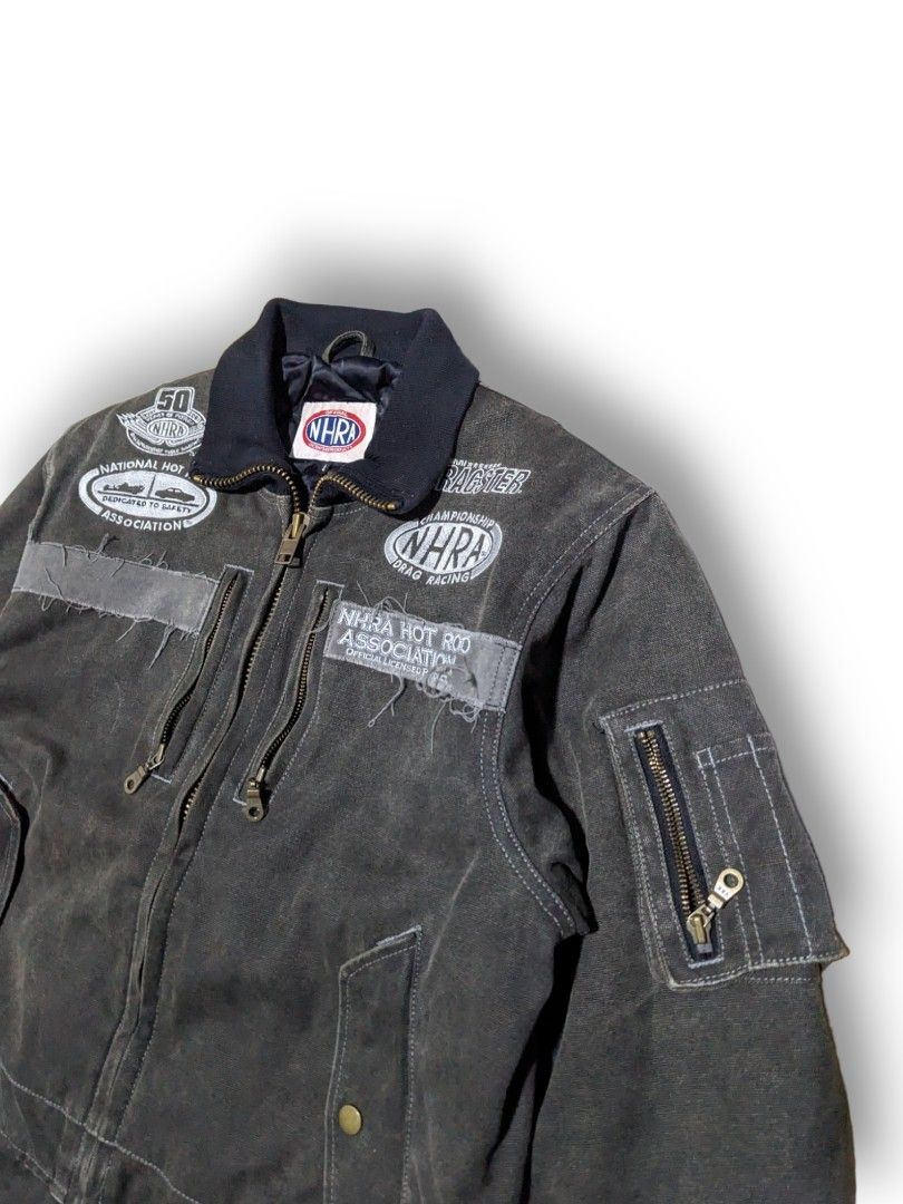 NHRA DRAG RACING DUCK CANVAS BOMBER JACKET, Men's Fashion, Coats ...