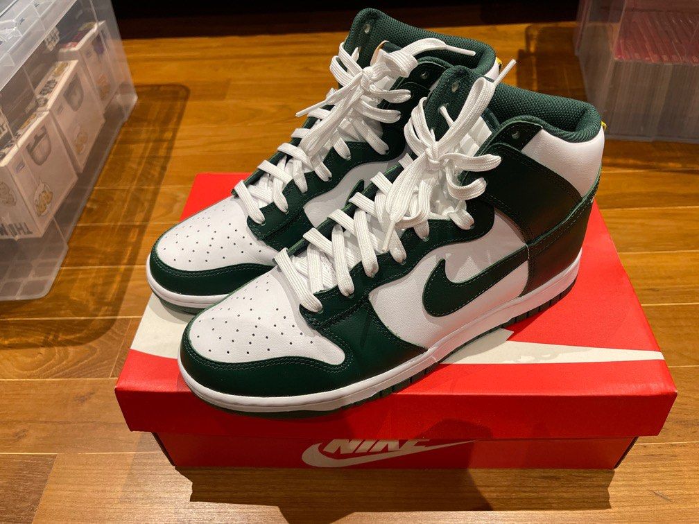 Nike Dunk High Green and Gold, Men's Fashion, Footwear, Sneakers on ...