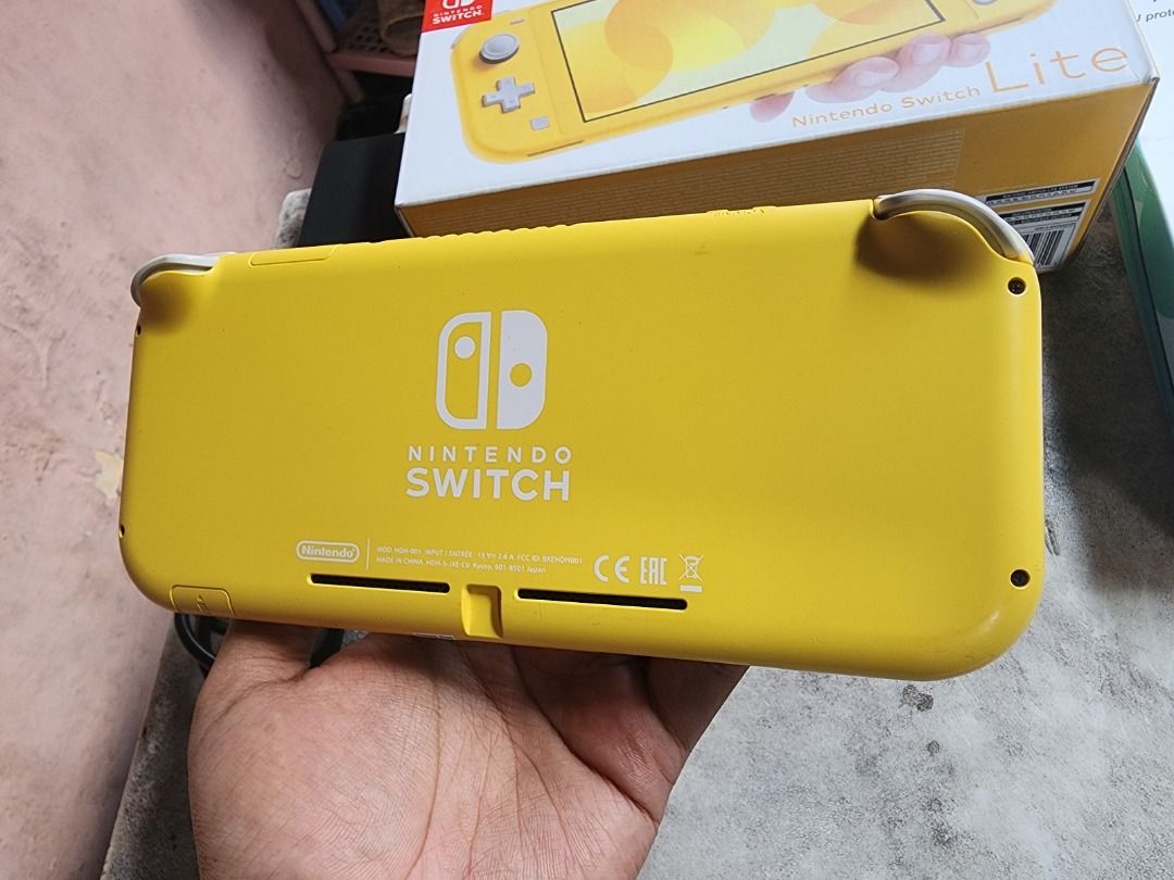 Nintendo Switch Lite CFW Atmos Yellow Fullset 128GB 01, Video Game ...