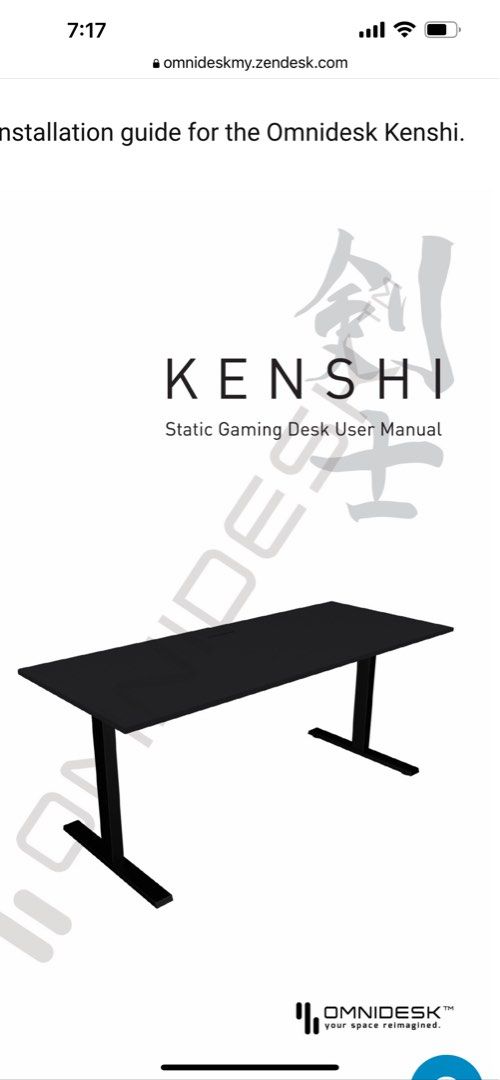 Omnidesk Gaming Office Table, Furniture & Home Living, Furniture ...