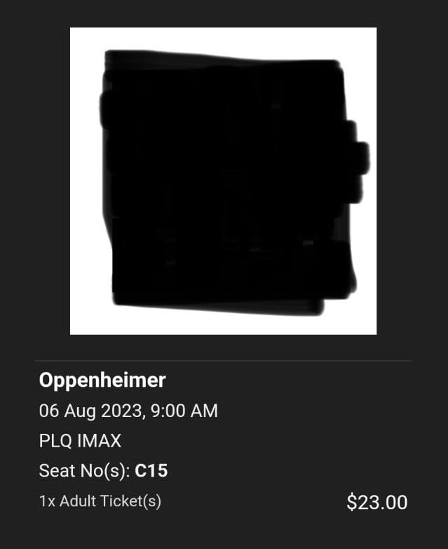 Oppenheimer iMax Aug 6 - Paya Lebar, Tickets & Vouchers, Event Tickets ...