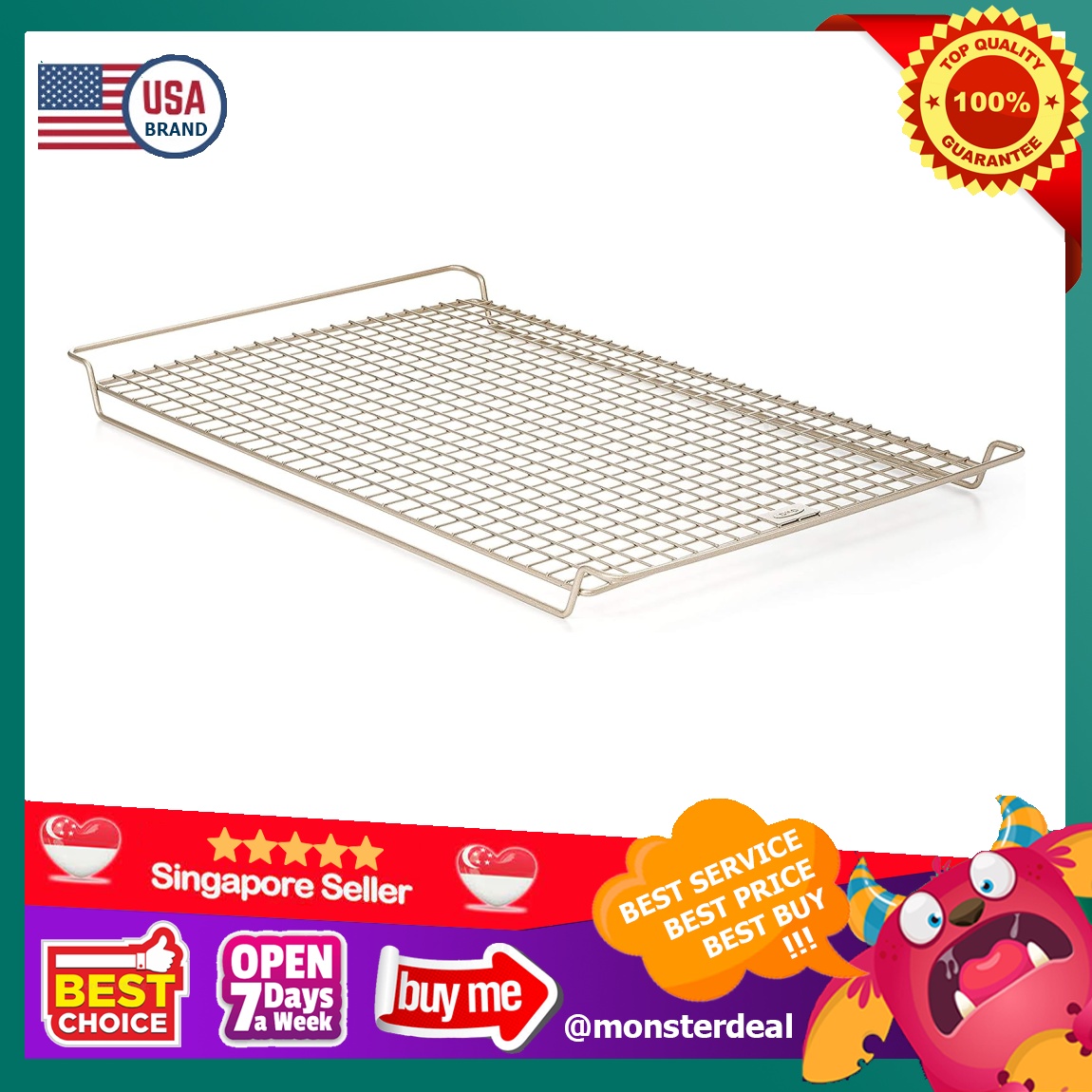 OXO Good Grips Non-Stick Pro Cooling Rack and Baking Rack,Metal ...