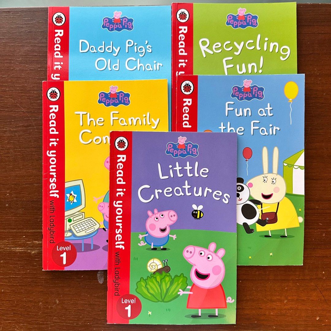 Peppa Pig Read it yourself level 1 (5 books), 興趣及遊戲, 書本 & 文具, 小朋友書 ...