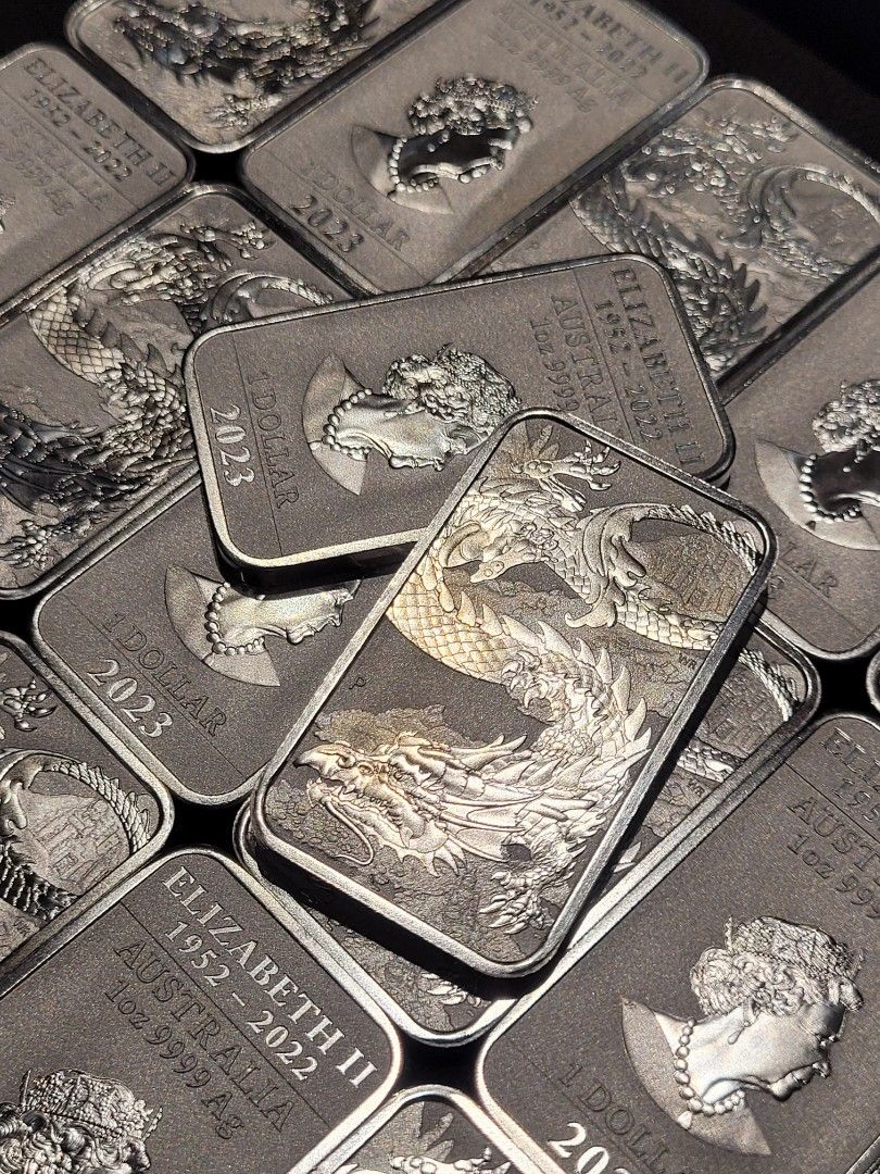 Perth Mint 1oz Silver Dragon Coin Bar 2023, Hobbies & Toys, Memorabilia ...