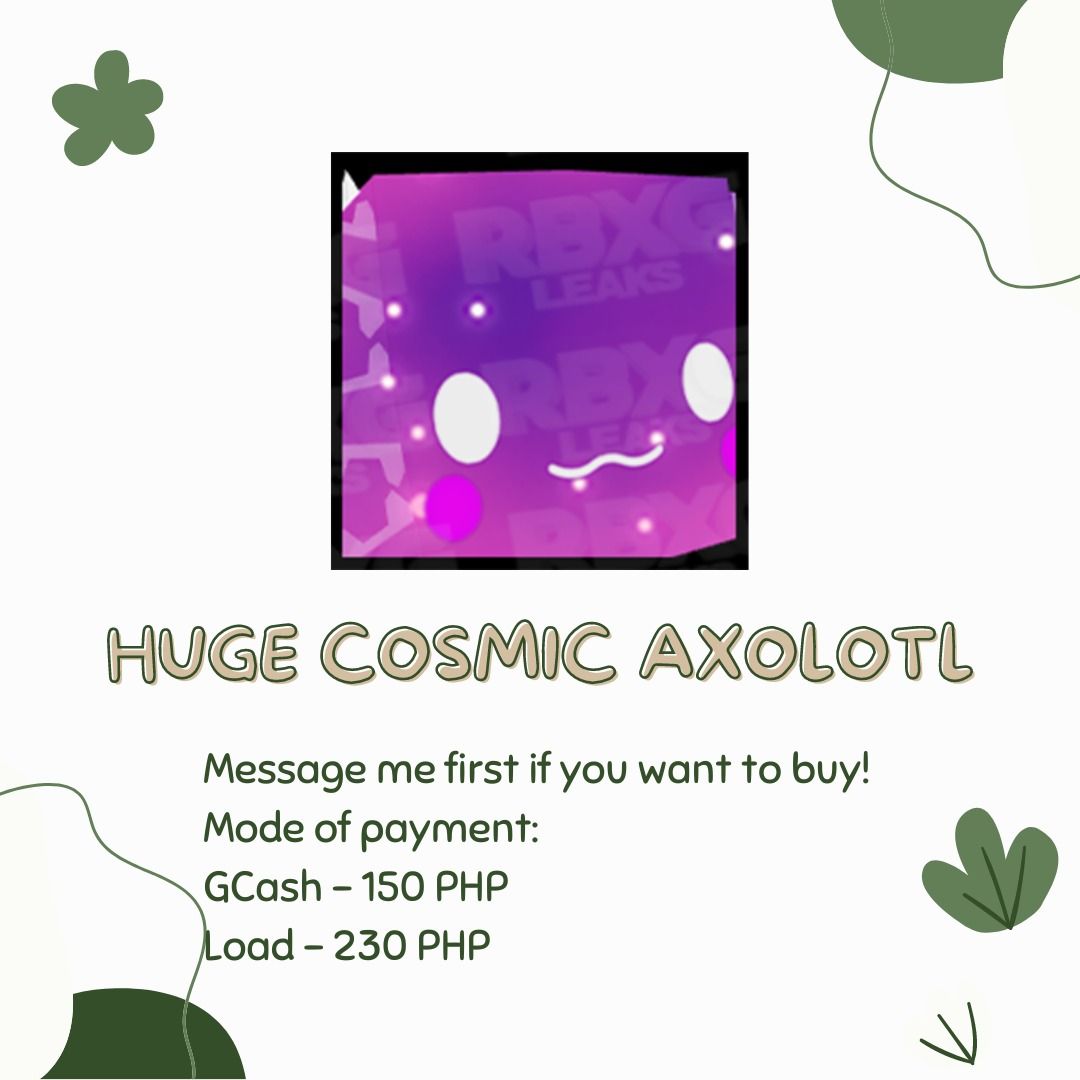 PET SIMULATOR X HUGE COSMIC AXOLOTL on Carousell PET SIMULATOR X HUGE COSMIC AXOLOTL on Carousell