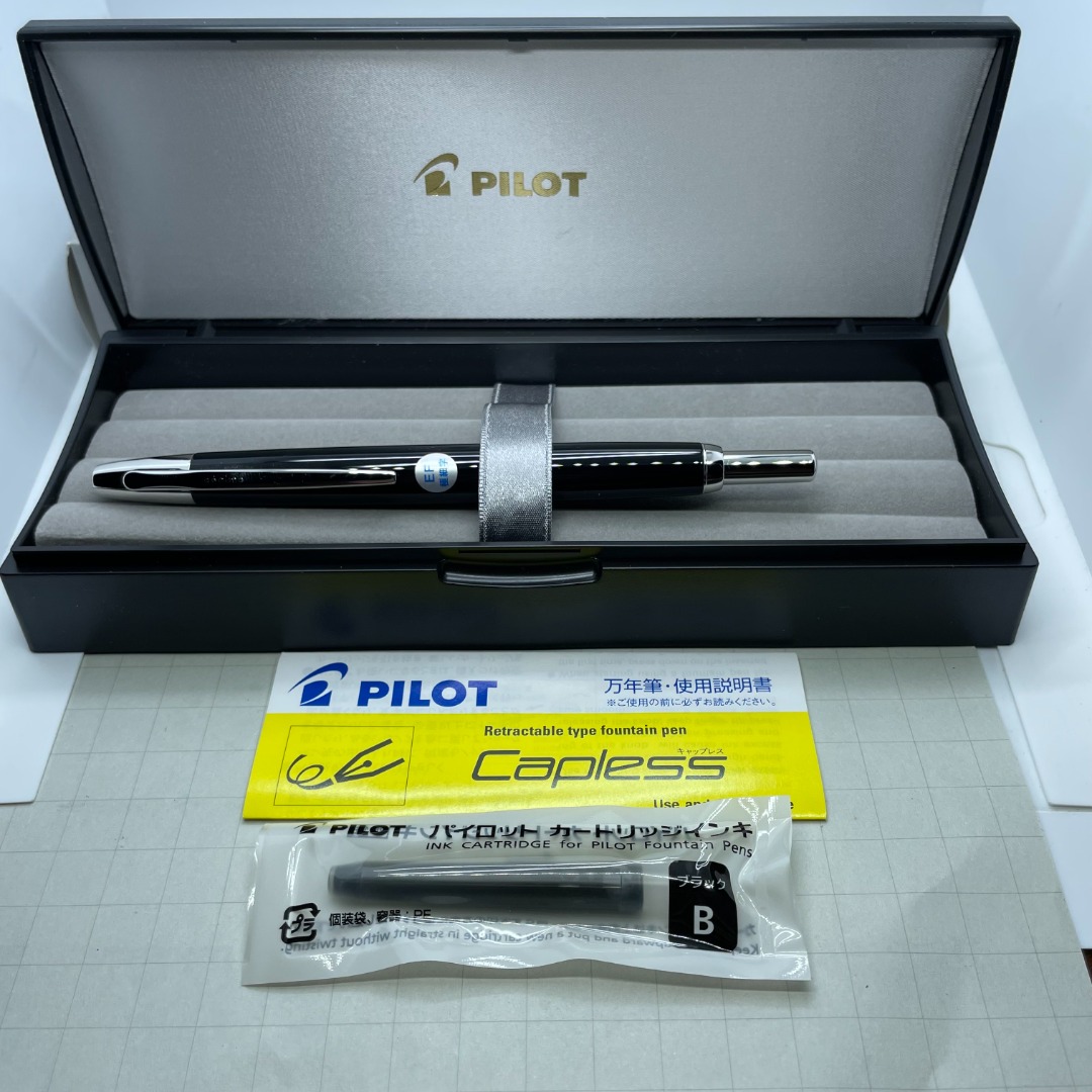 Pilot Capless Decimo Fountain Pen 18K Gold Nib Size EF Made in Japan ...