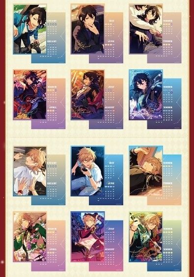 Po Ensemble Stars Calendar 2024 (part 2), Hobbies & Toys, Collectibles ...