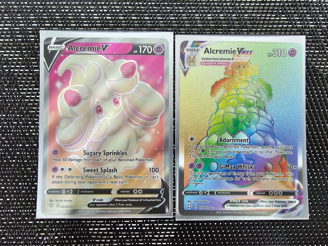 Pokemon TCG - Alcremie V - 64/72 - Full Art Ultra Rare and Alcremie ...