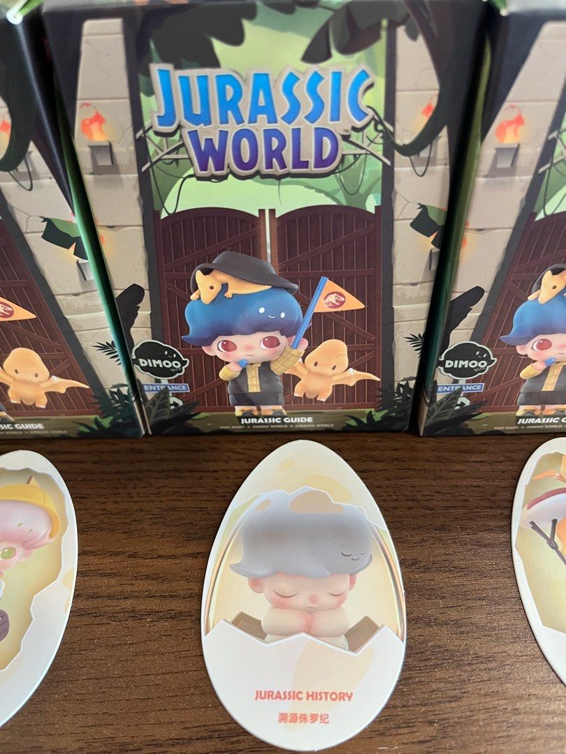 Popmart Dimoo Jurassic World - Jurassic History, Baby Dinosaur Knight ...